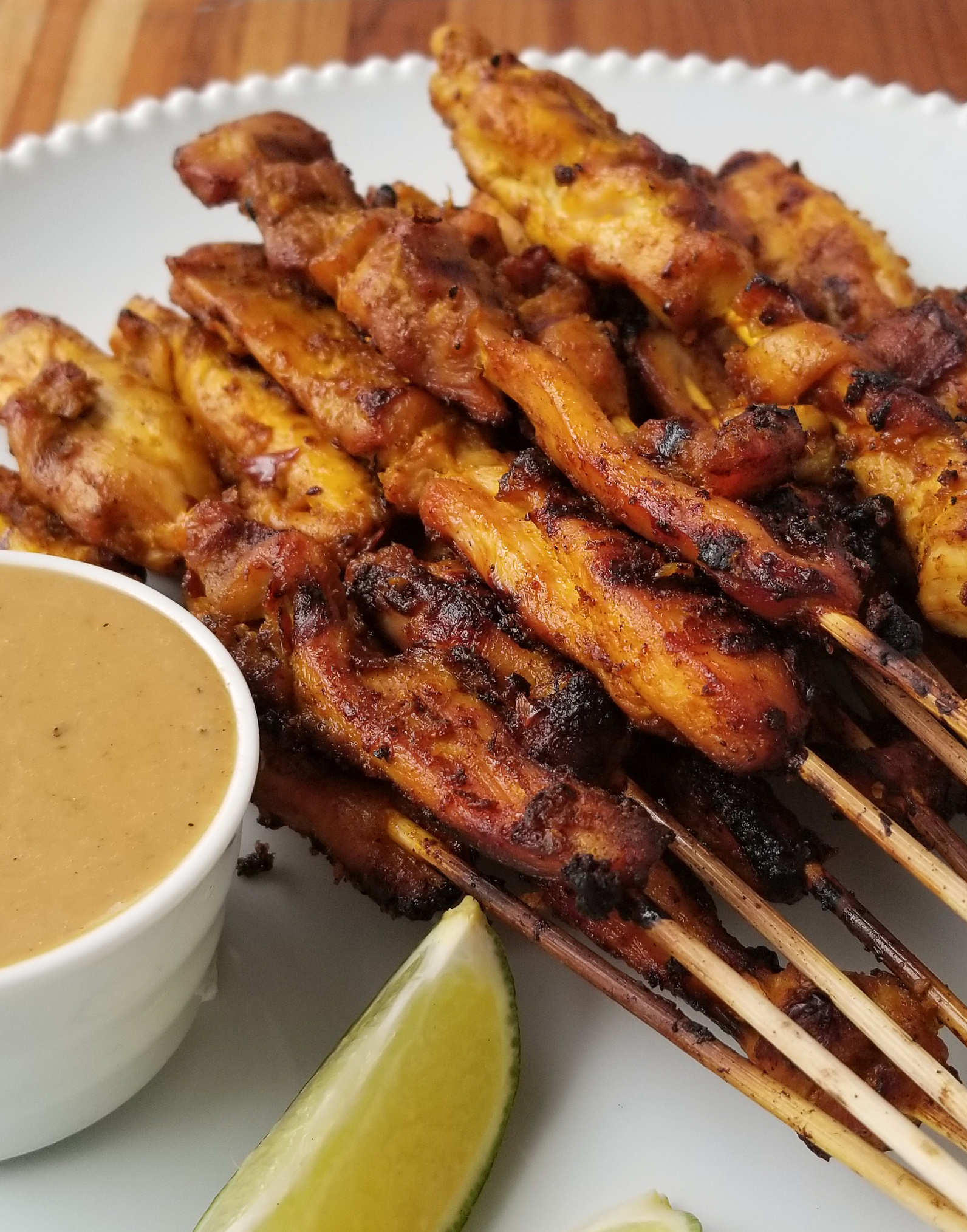 Chicken Satay Skewers with Peanut Sauce - Amanda Cooks & Styles