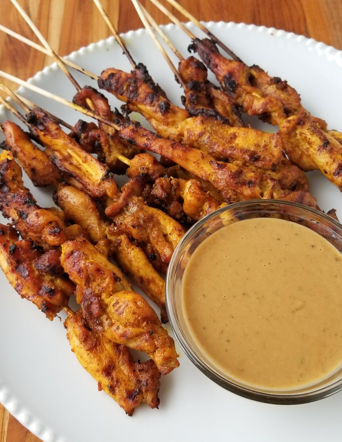 Chicken Satay Skewers with Peanut Sauce - Amanda Cooks & Styles