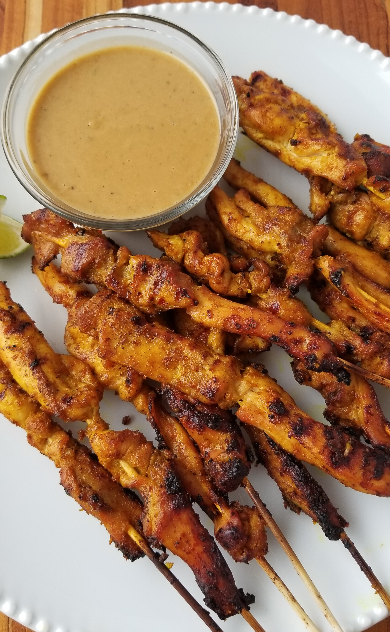 Chicken Satay Skewers with Peanut Sauce - Amanda Cooks & Styles