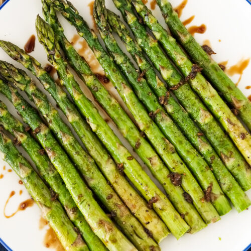 Balsamic Glazed Baked Asparagus - Amanda Cooks & Styles
