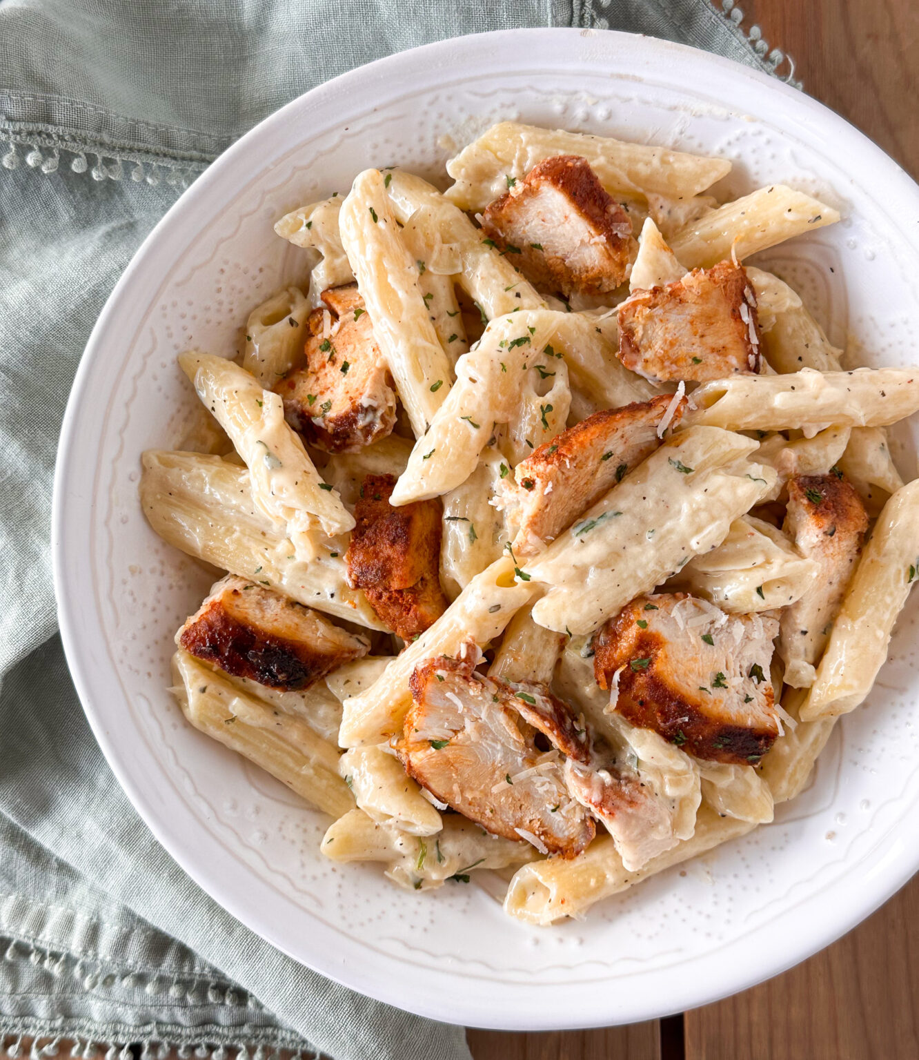 Blackened Chicken Alfredo - Amanda Cooks & Styles