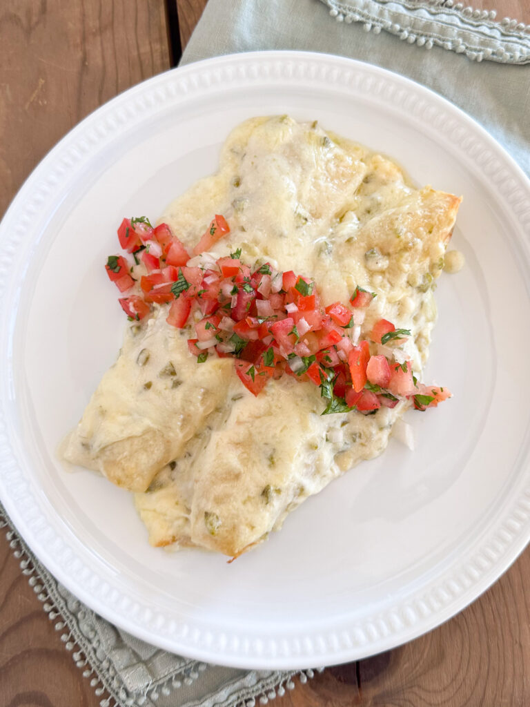 Sour Cream Chicken Enchiladas - Amanda Cooks & Styles